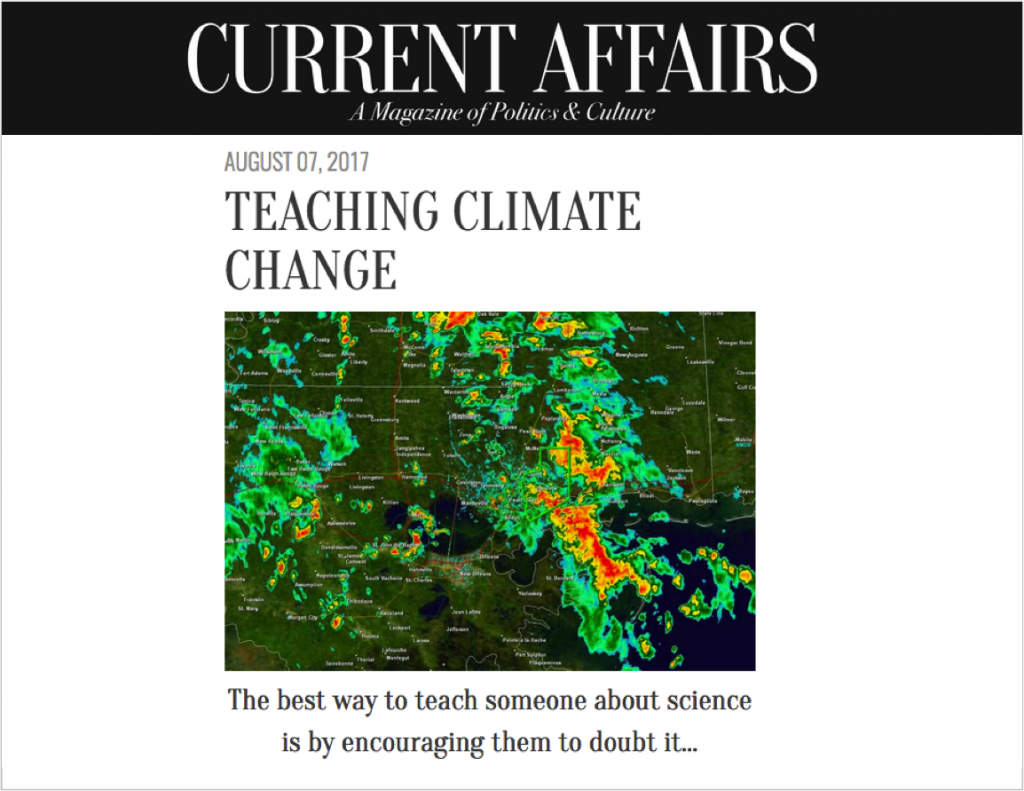 Teaching Climate Change – The best way to teach someone about science ...